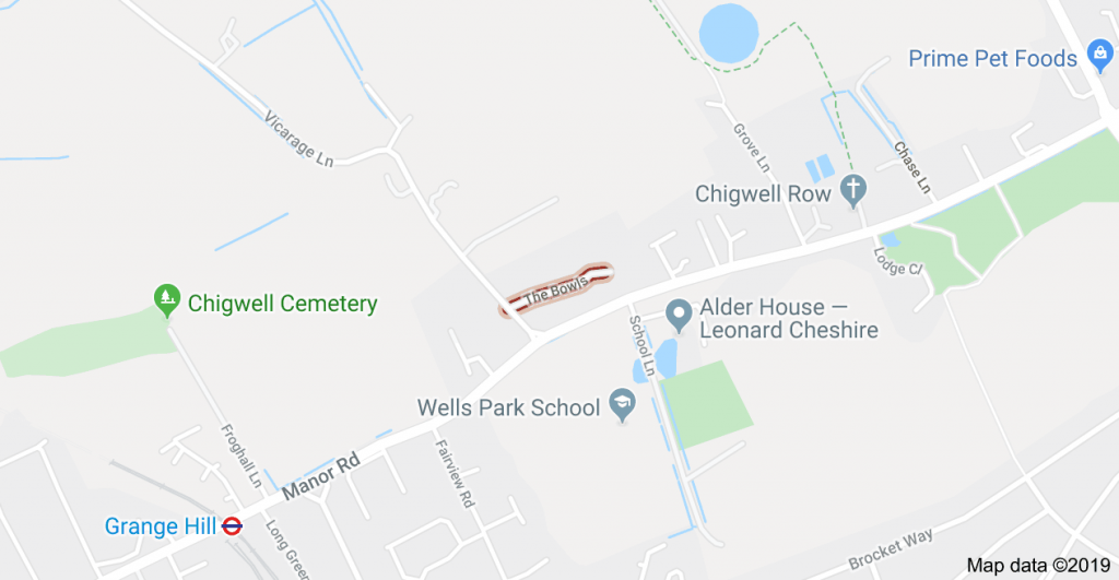 The Bowls Location Map – The Bowls – Chigwell